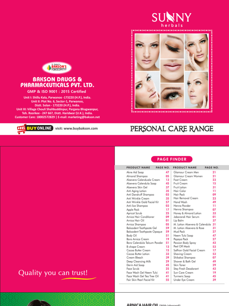 Booklet | PDF | Shampoo | Skin Care