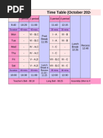 Bell Timings 2025 - 2026 | PDF