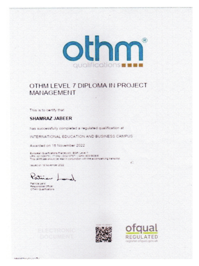 Shamraz - Educational Certificates | PDF