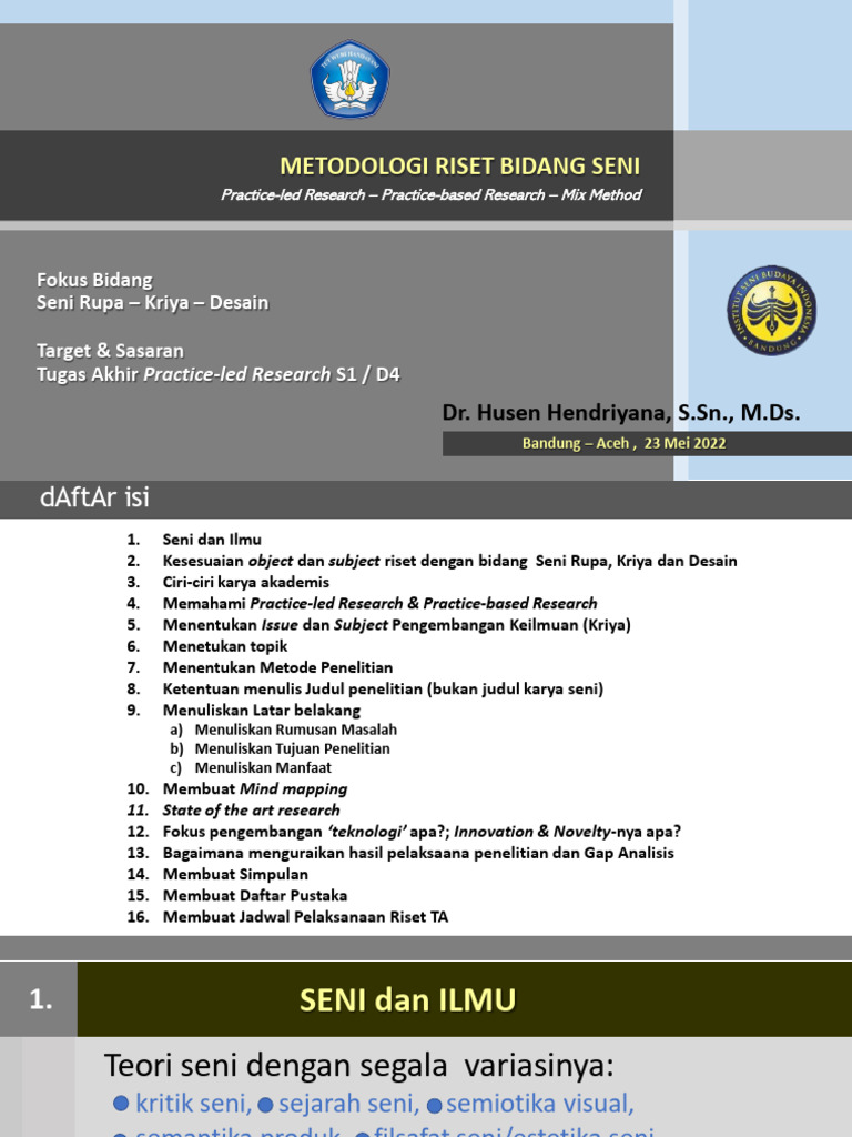 1 Seminar Metodologi Penciptaan UNESA - 2024 | PDF