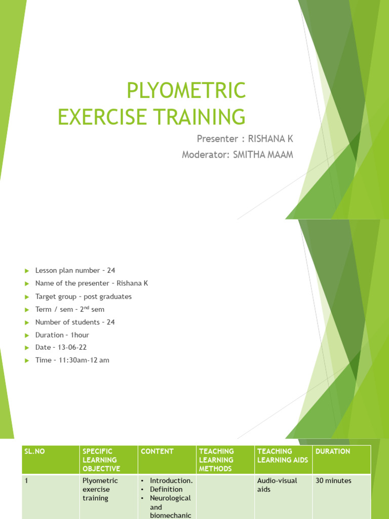 24 Plyometric Exercise Training | PDF | Muscle Contraction | Skeletal Muscle