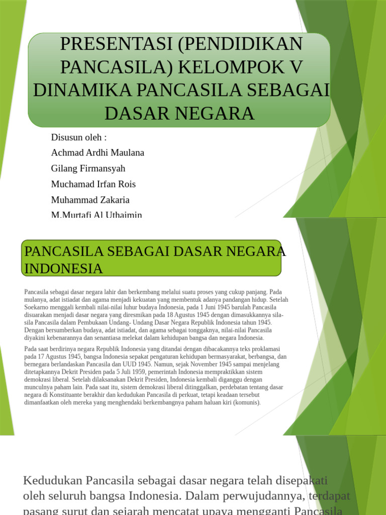 Presentasi Kel.5 - Pendidikan Pancasila | PDF