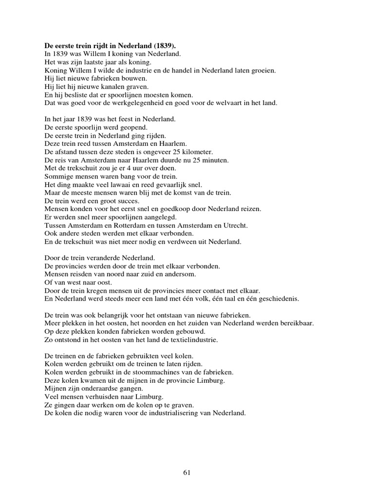 De Eerste Trein | PDF