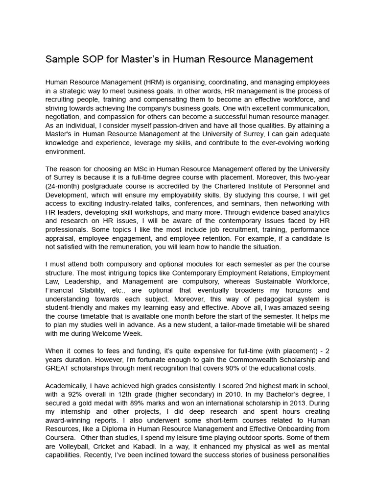 Sop For Human Resource Management 7c2dd6c8a8 | PDF | Human Resource ...