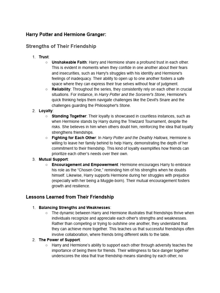 Friendship Role Model | PDF | Harry Potter | Social Psychology
