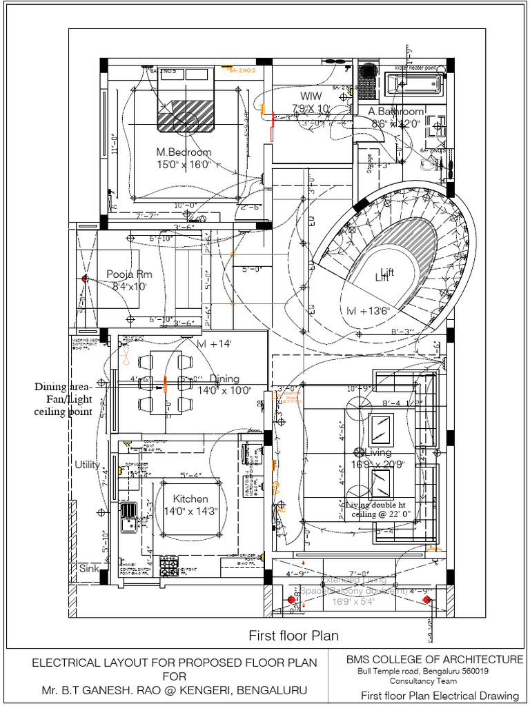 Electrical Layout for First Floor Plan | PDF | Cooking | Manufactured Goods