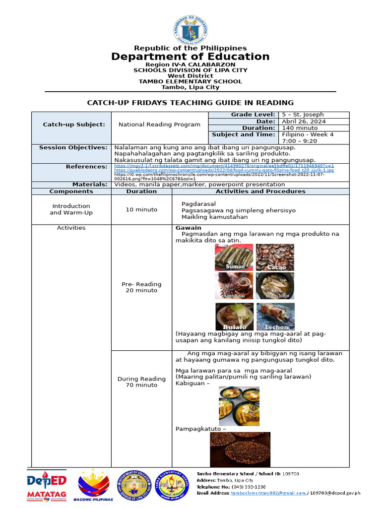 NRP (Filipino 5) - Q4-Week 4 CuF | PDF