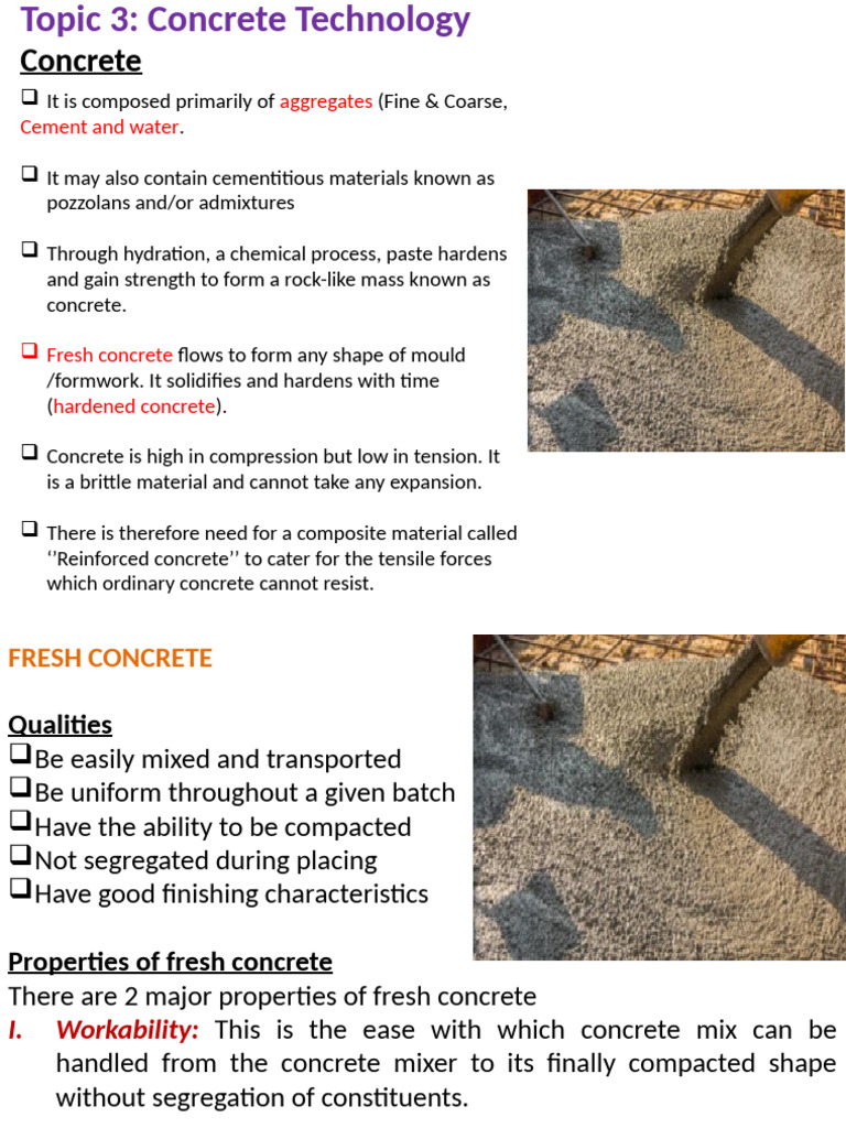CEG 335 Lecture Note 2 | PDF | Concrete | Cement
