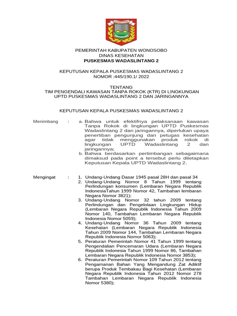 Contoh SK TIM KTR | PDF