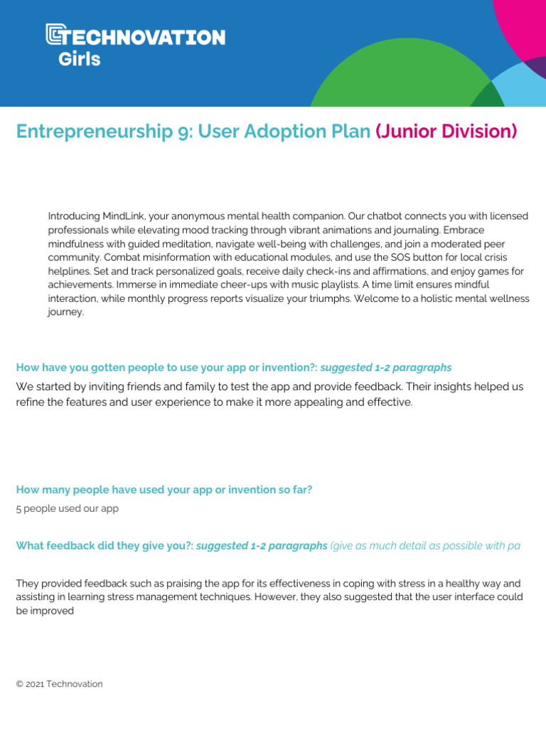 Entrepreneurship 9 User Adoption Plan-1 | PDF | Social Media | Popular ...