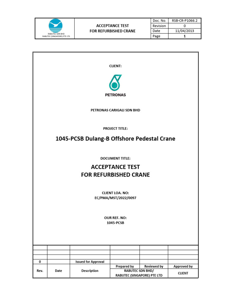 FAT Procedure | PDF | Valve | Crane (Machine)