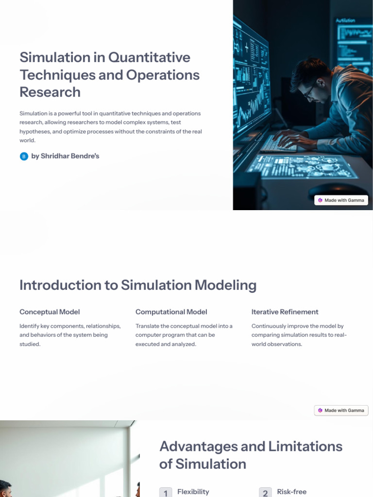Simulation in Quantitative Techniques and Operations Research | PDF | Simulation | Conceptual Model