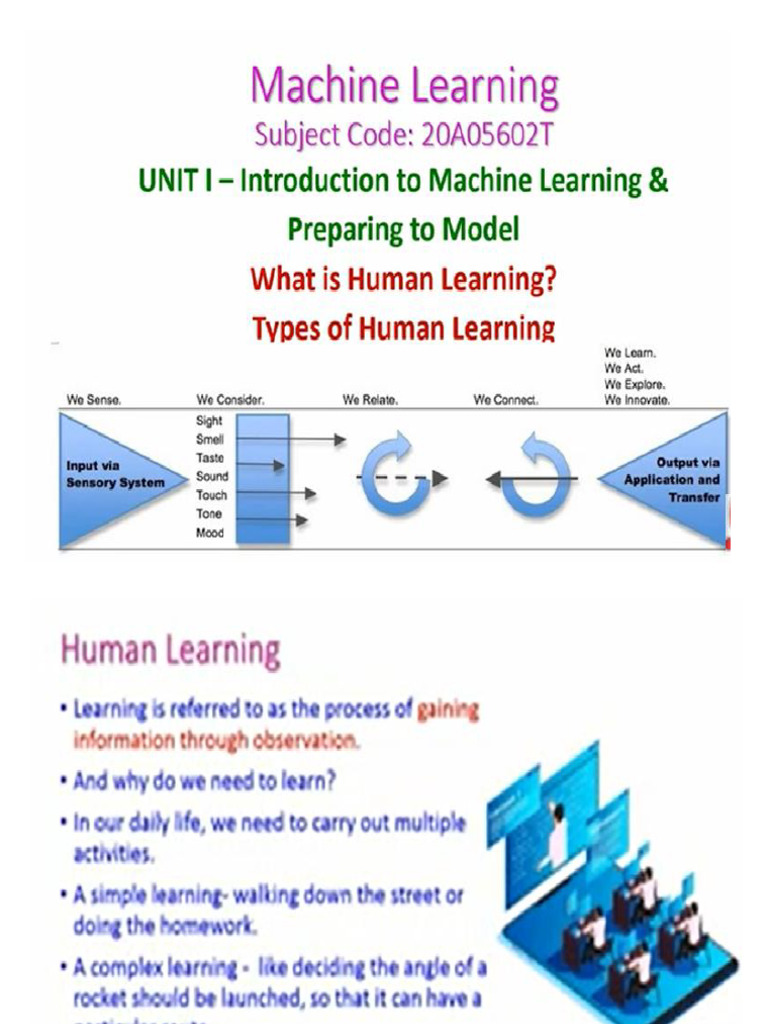 ML Unit1 | PDF