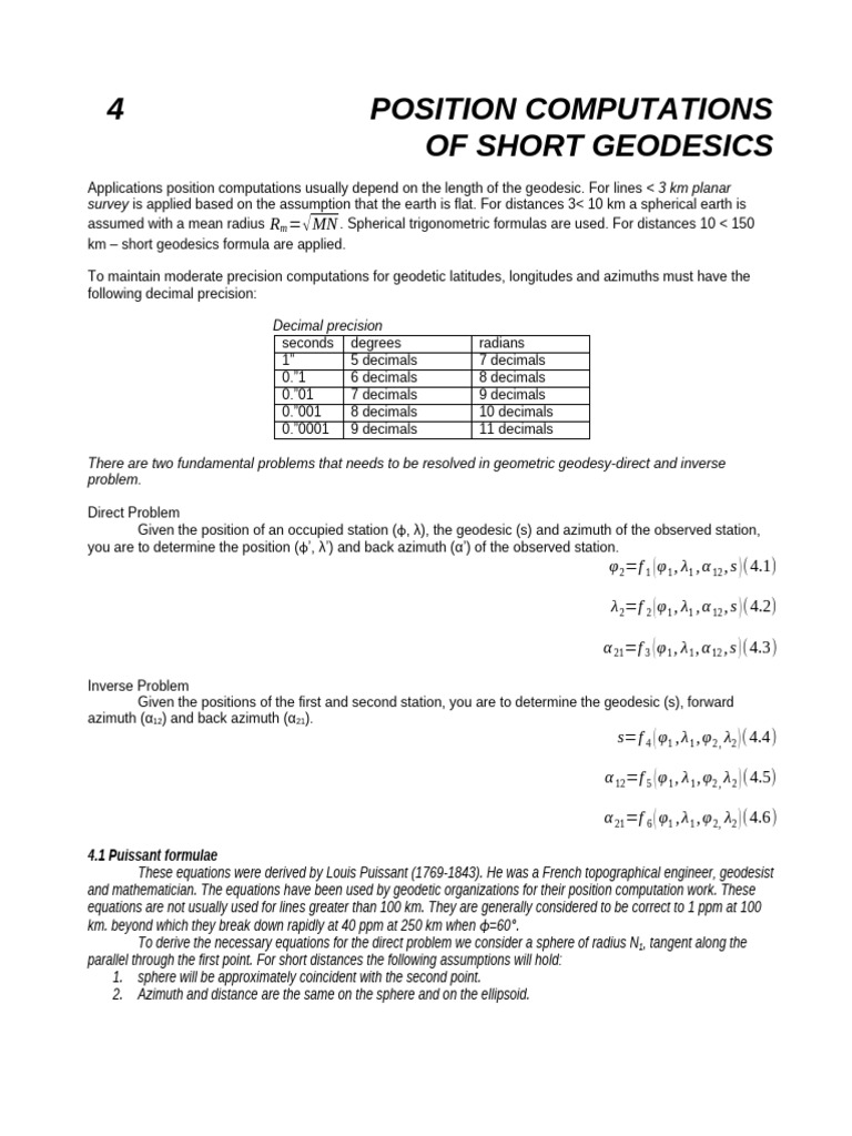 GdE 321 - 4 - Short Geodesics | PDF | Mathematical Physics | Geometry
