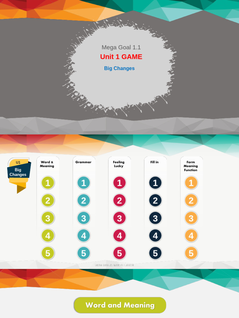 MG1 - 1 U1 Game | PDF | English Language | Syntax