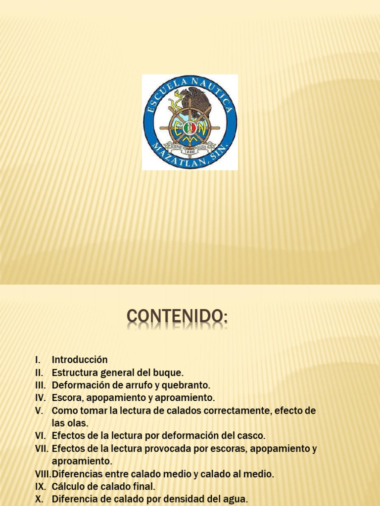 Estructura y Calado de Buques 2024 | PDF | Envío | Buques