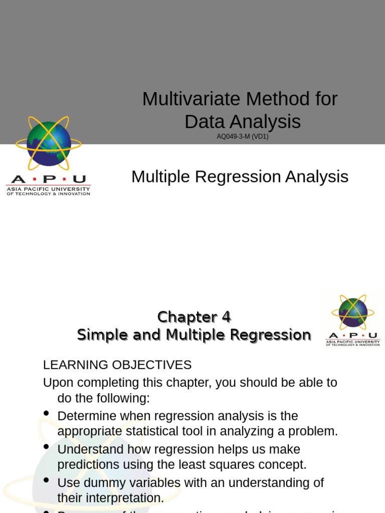 L2 Multiple Regression Analysis | PDF | Linear Regression | Regression Analysis