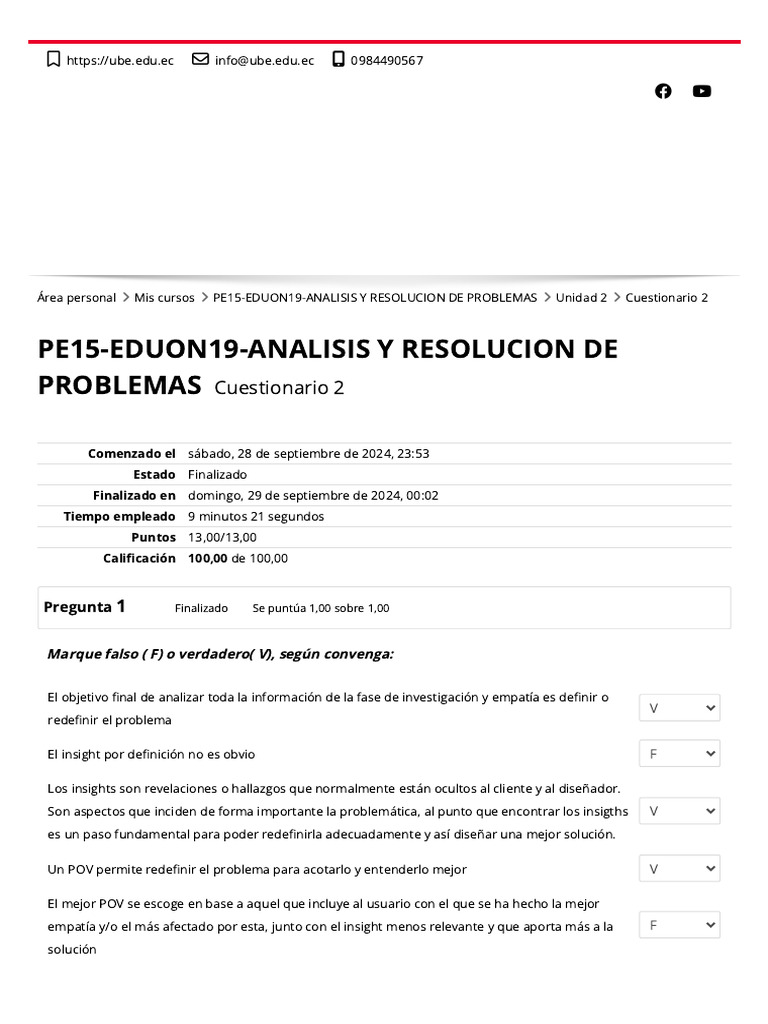 Analisis Cuest 2 100 | PDF | Pensamiento | Diseño