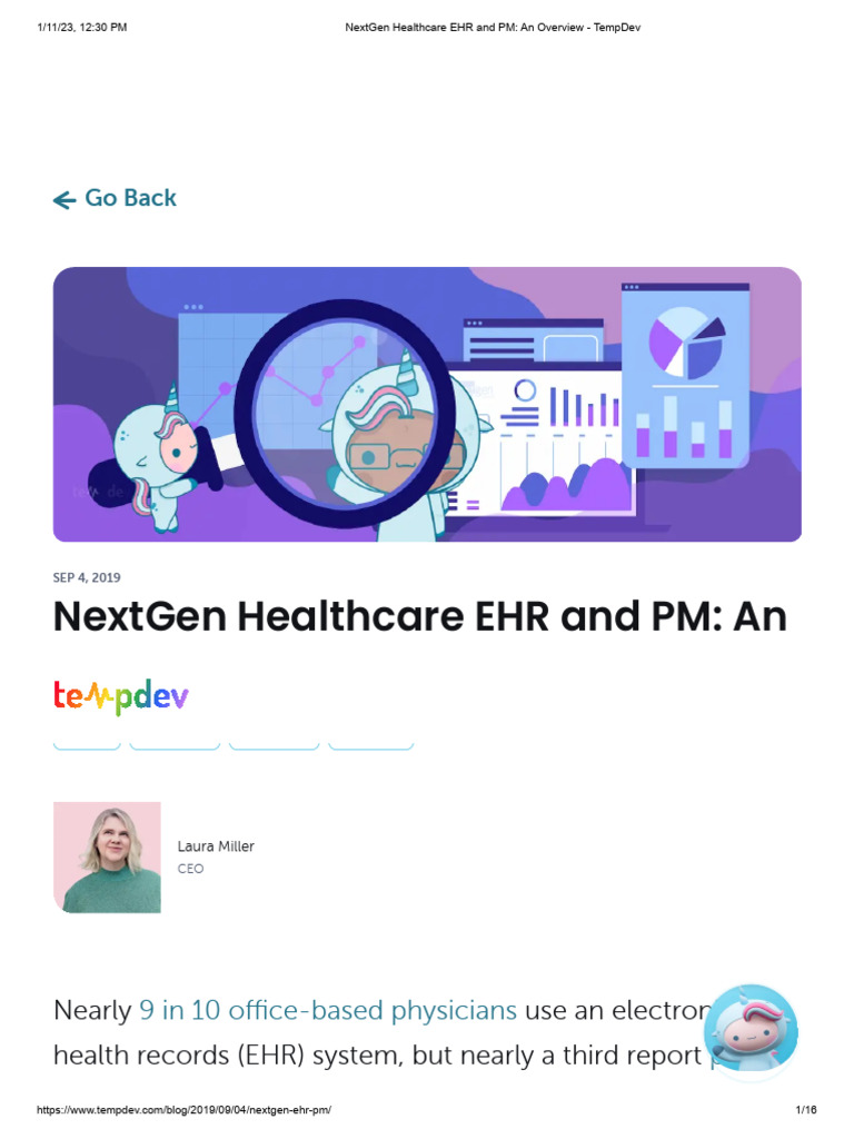 NextGen EHR Overview for Primary Care | PDF | Electronic Health Record ...