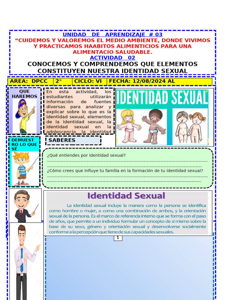 Actividad 2 DPCC 2° Unidad 3 N | PDF | Orientación sexual | Homosexualidad