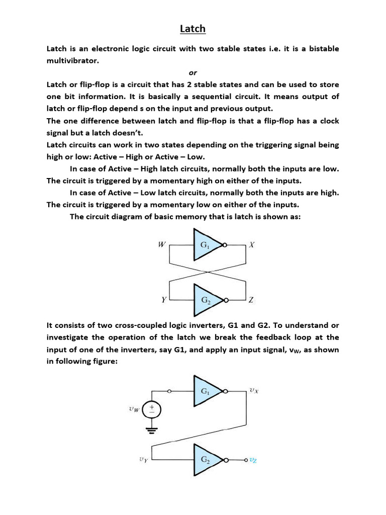Unit-4-Part-2 (Latches and Flip Flops) | PDF | Logic Gate | Cmos