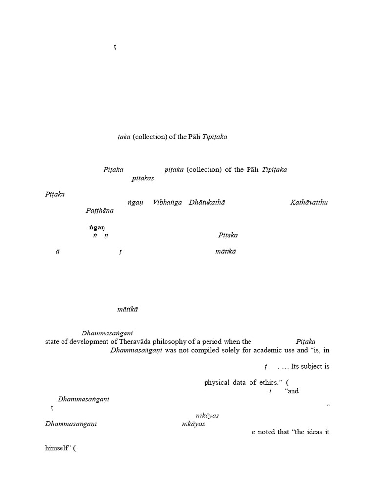 Abhidhamma Piṭaka Overview PDF | PDF | Indian Religions | Buddhist ...