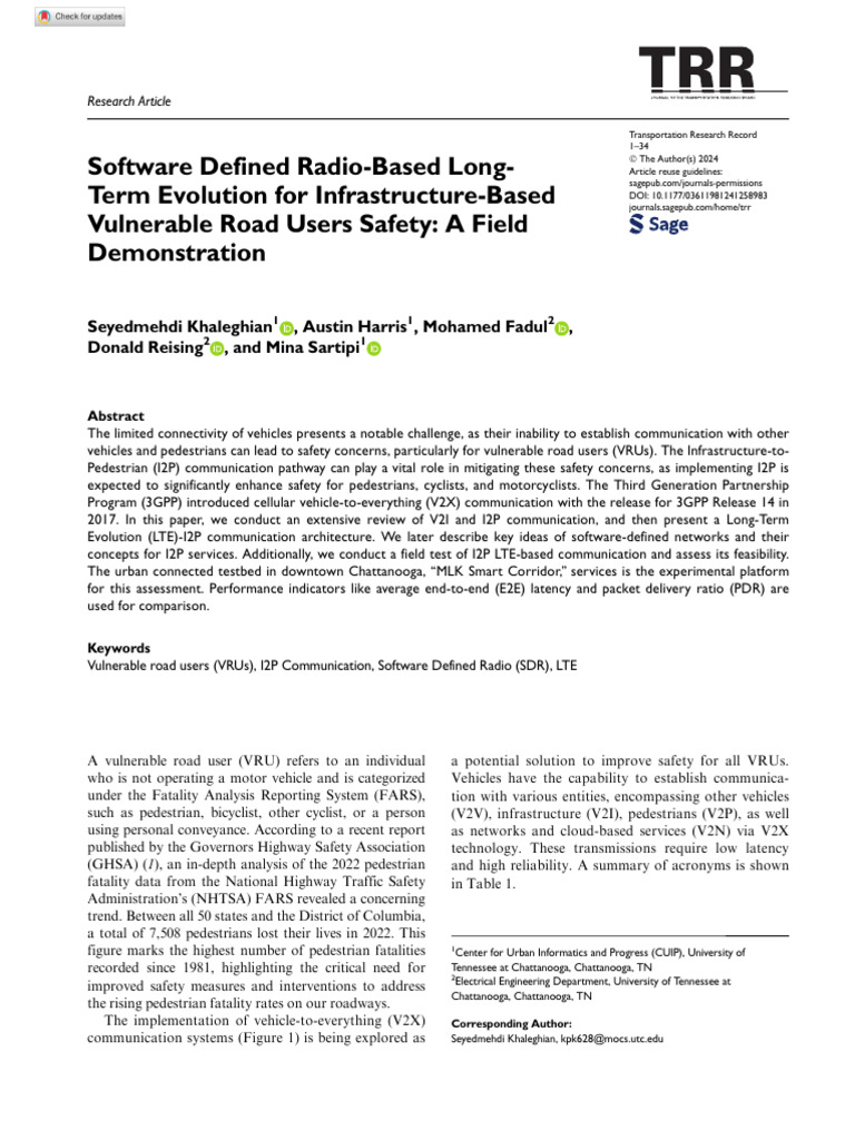 Khaleghian Et Al 2024 Software Defined Radio Based Long Term Evolution For Infrastructure Based ...
