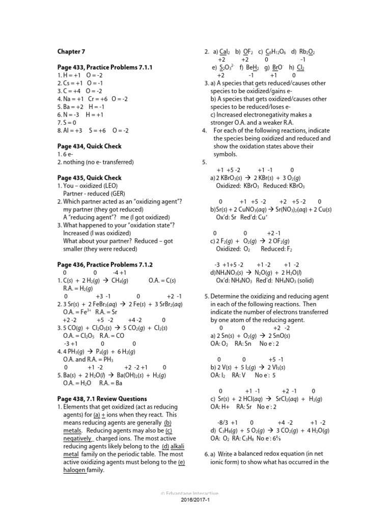 AP2 CH 7 | PDF | Electrochemistry | Redox