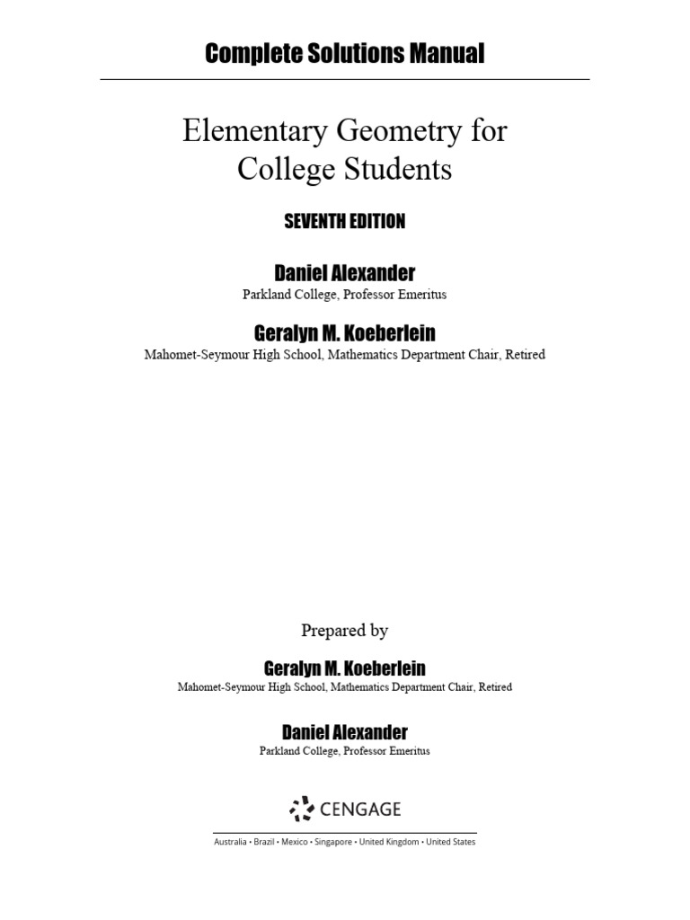 Geo (H) Solution Manual | PDF | Area | Line (Geometry)