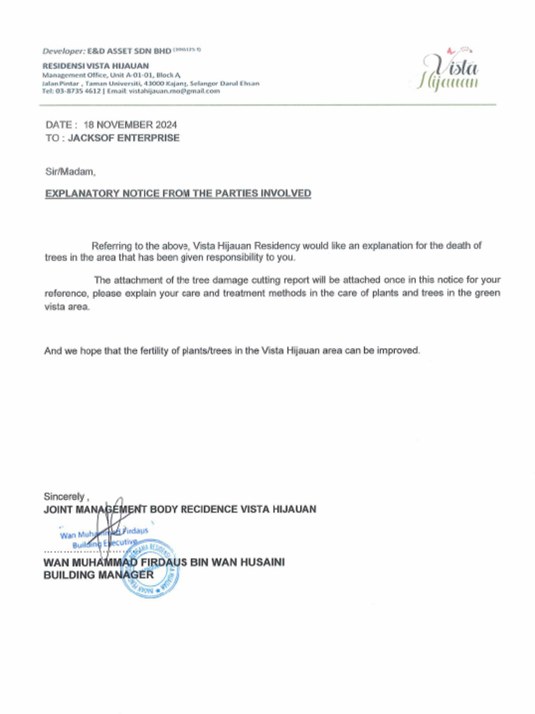 Explanatory Notice Parties | PDF