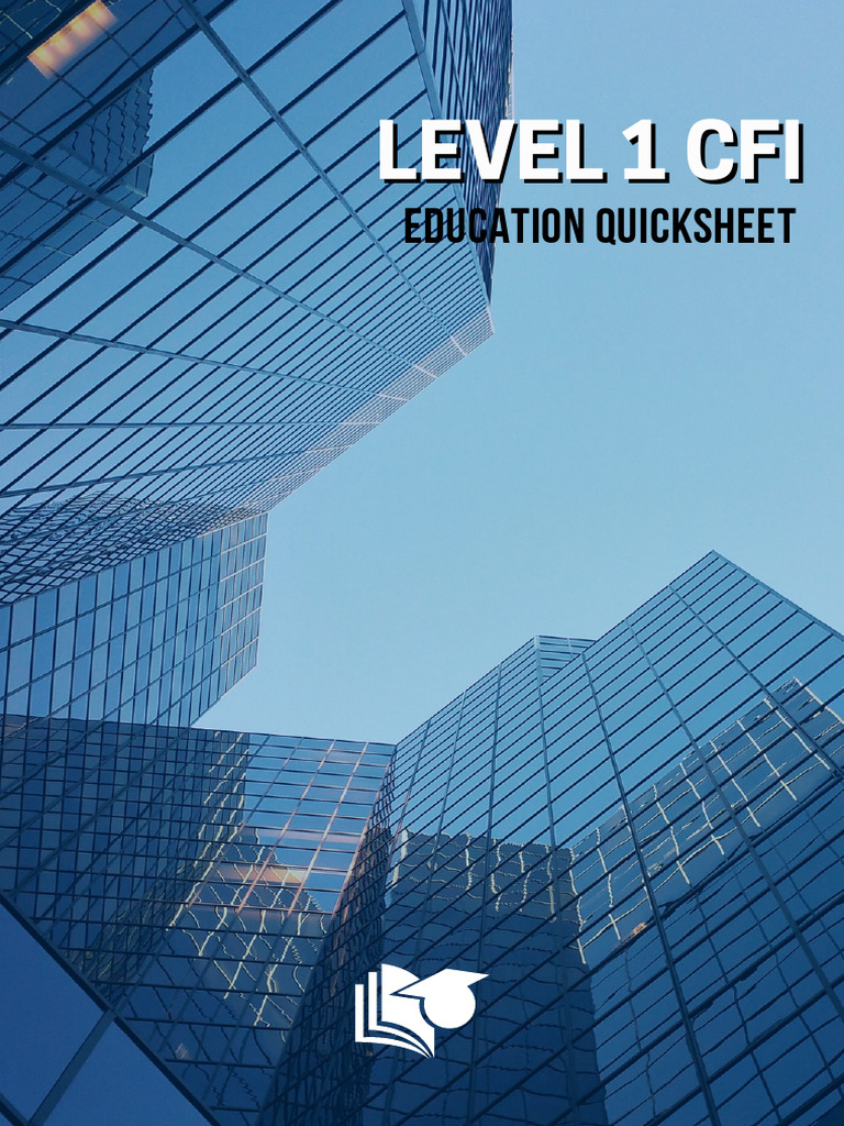 CFA Cheat Sheet Level 1 | PDF | Bonds (Finance) | Standard Deviation