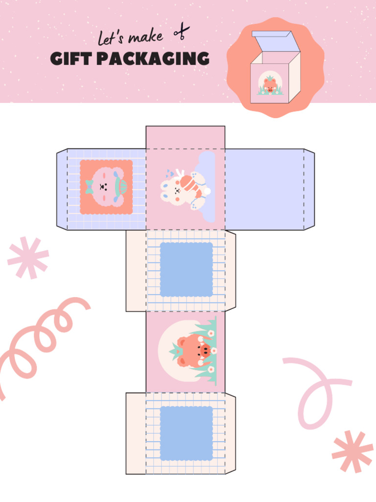 Pink Cube Packaging Printable US Letter | PDF
