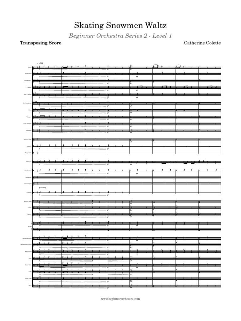 Skating Snowmen Waltz SCORE PREVIEW | PDF | Percussion Instruments ...