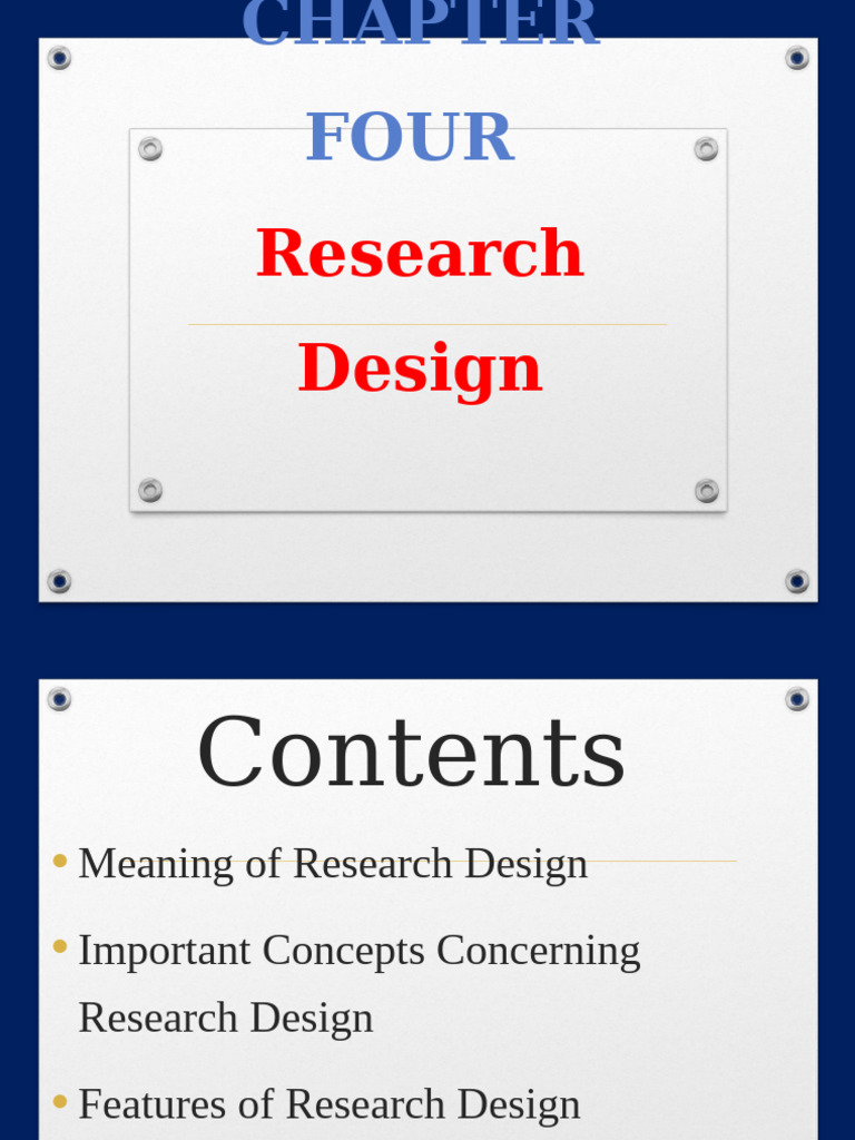 Mba RM CH - 4 | PDF | Experiment | Survey Methodology