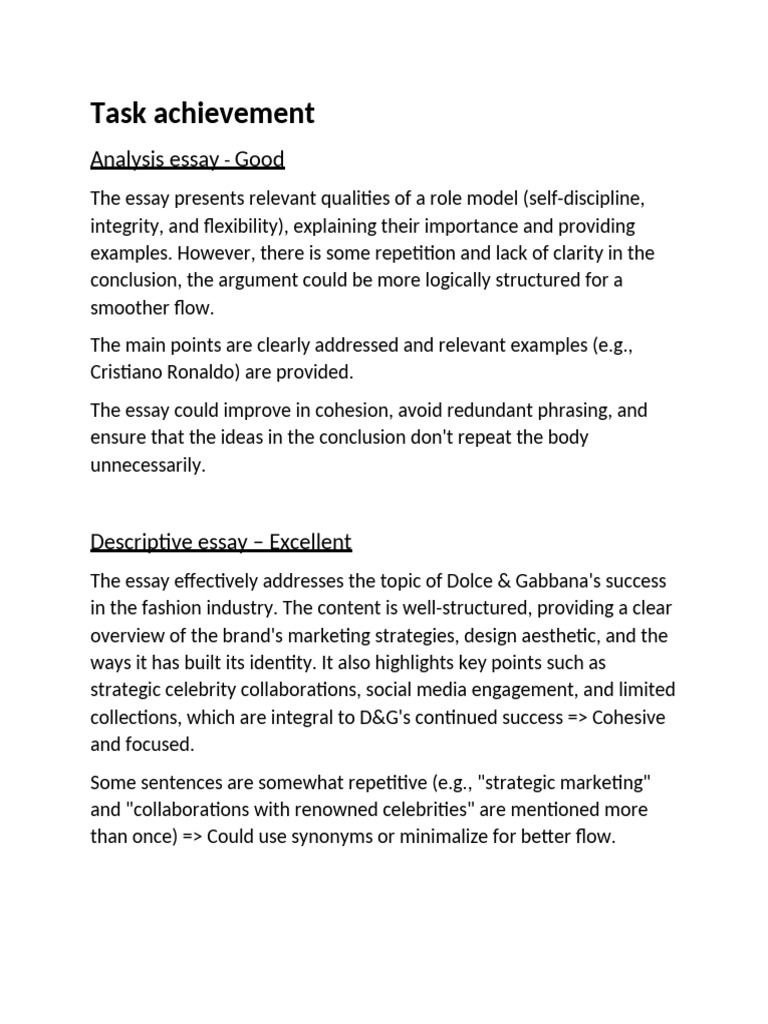 Task Achievement 2 | PDF