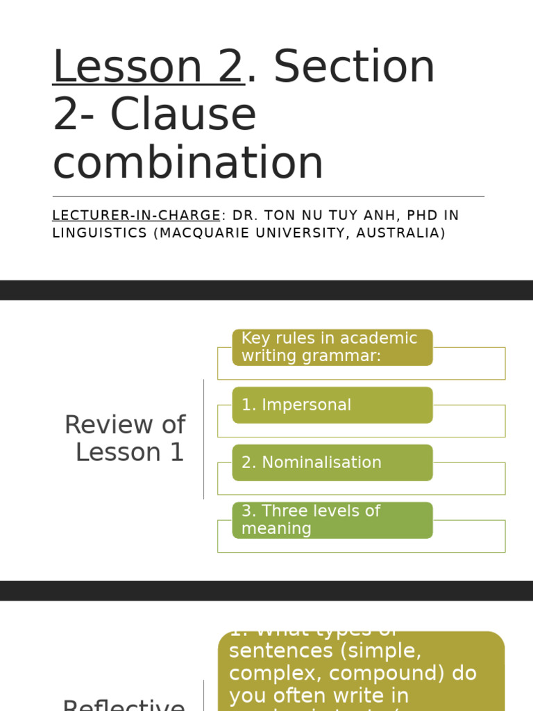 Lesson 2 - Advanced Grammar | PDF