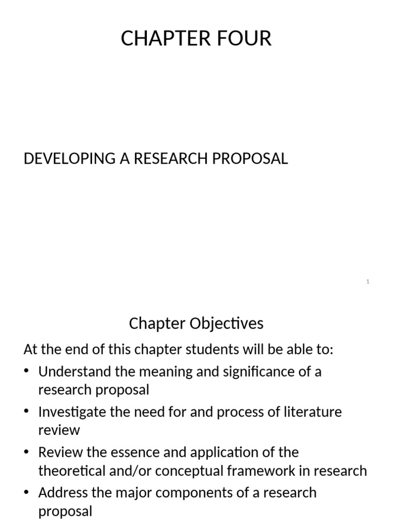 Chapter-4 Developing The Research Proposal | PDF | Sampling (Statistics) | Methodology
