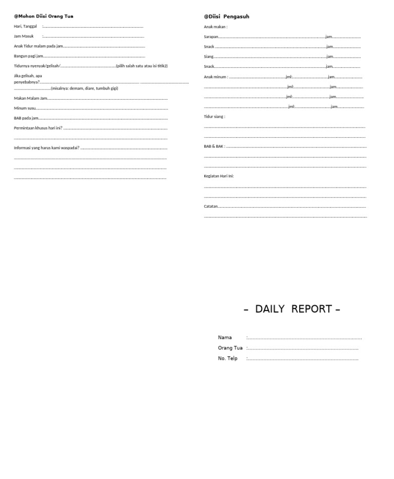 Daily Report | PDF