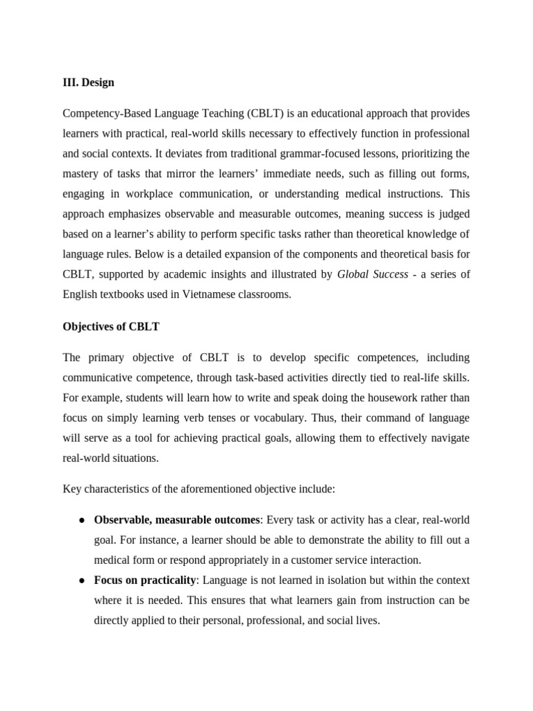 Competency-Based Language Teaching Overview | PDF | Learning | Language ...