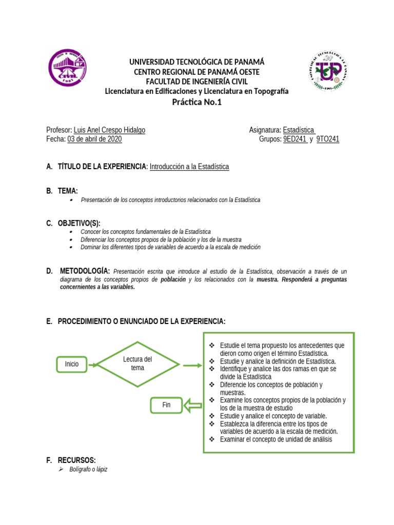 Pra 1 Edto 1 | PDF | Estadísticas | Conocimiento procedimental