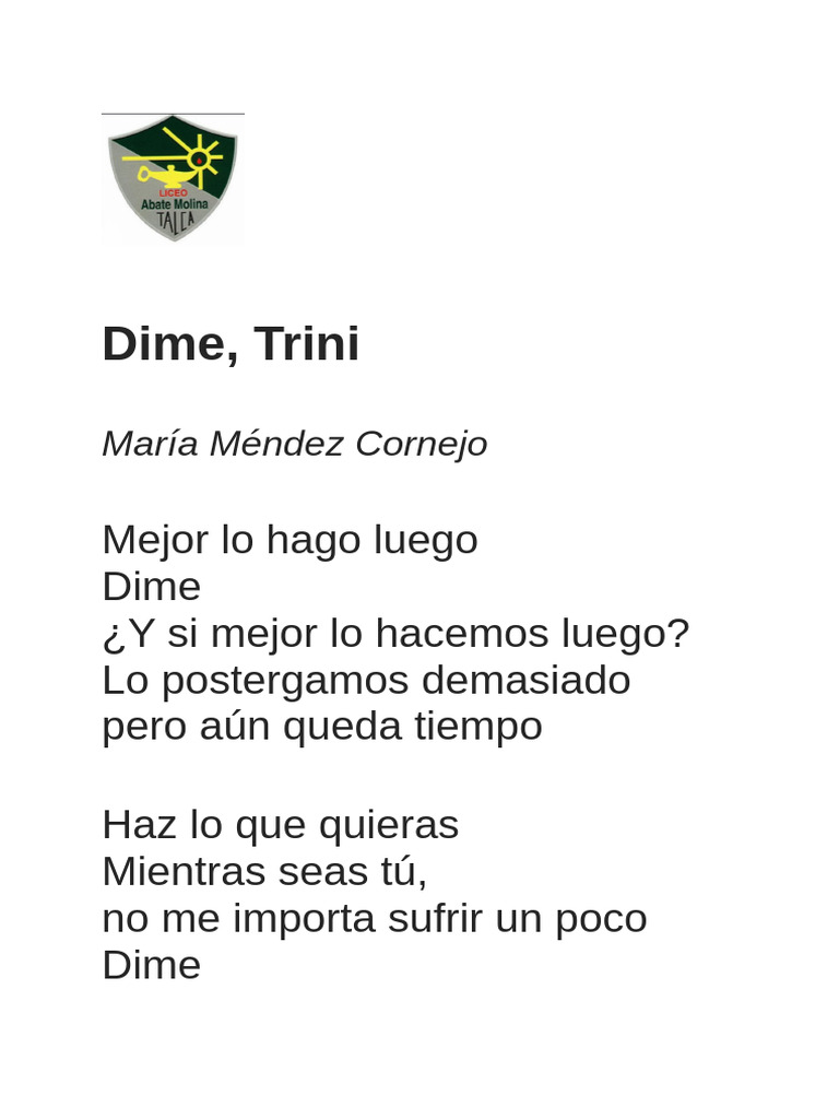 Dime, Trini | PDF