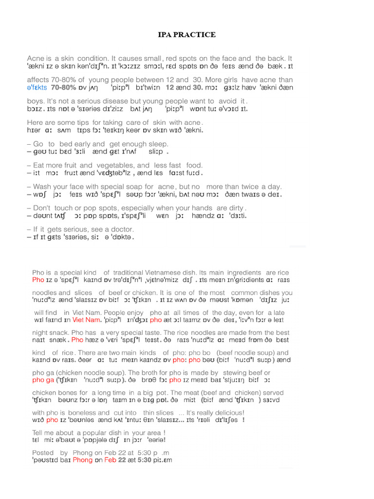 Ipa Practice b2 | PDF