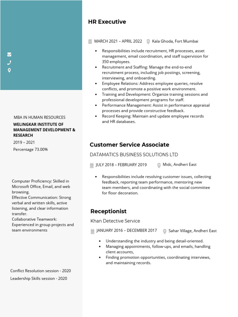 Resume 2024 | PDF | Human Resources | Organizational Behavior