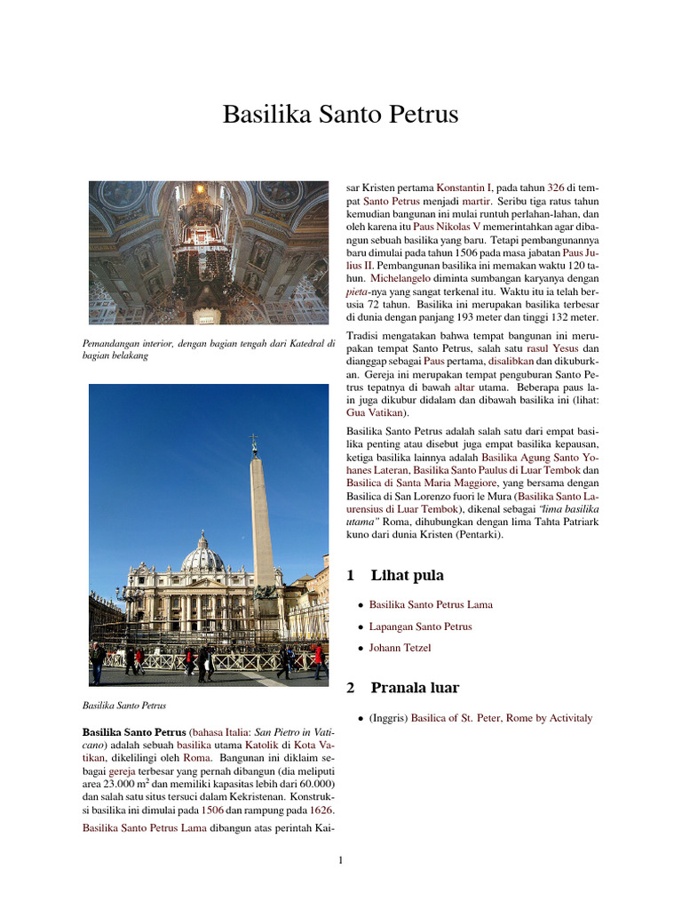 Basilika Santo Petrus | PDF
