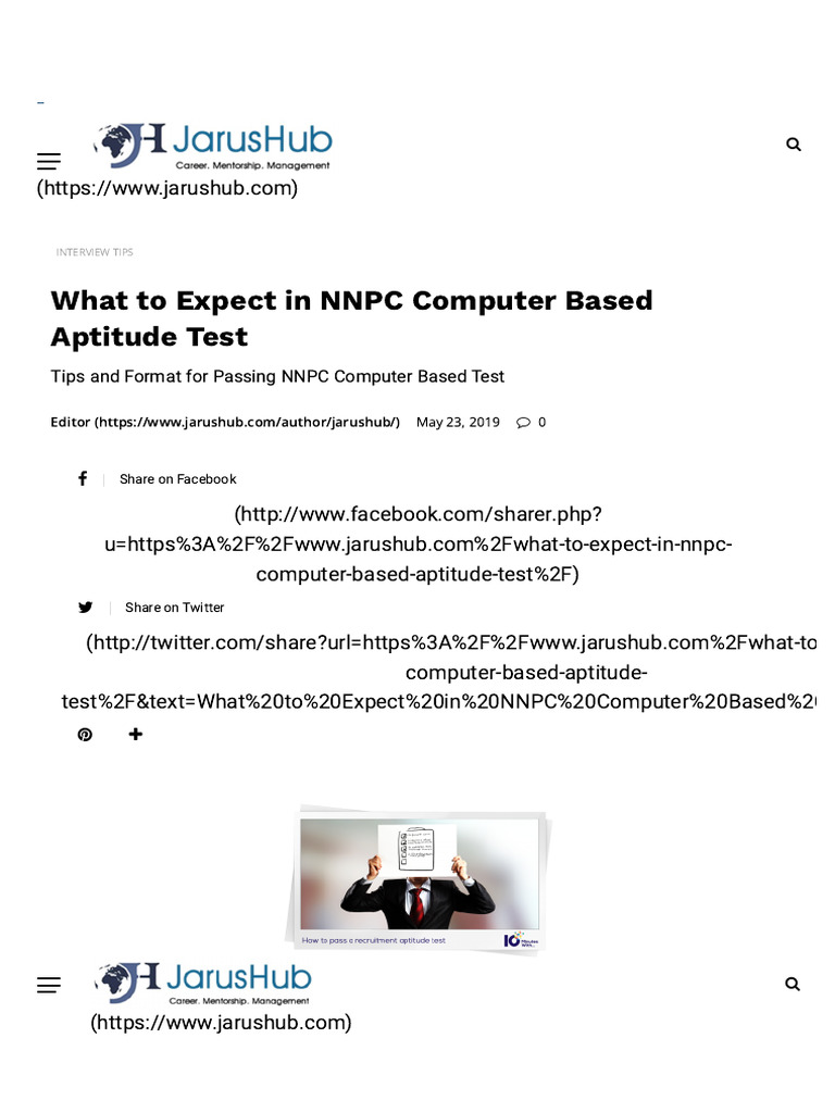 What To Expect in NNPC Computer Based Aptitude Test | PDF | Theory ...