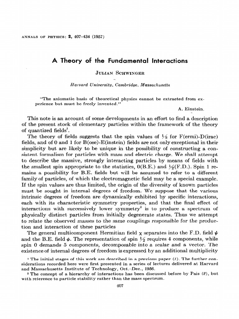 A Theory of The Fundamental Interactions | PDF | Group (Mathematics ...