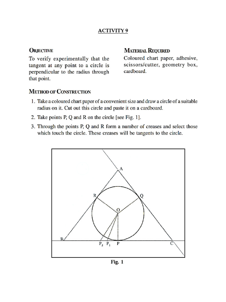 Math Activity 9 Circles | PDF