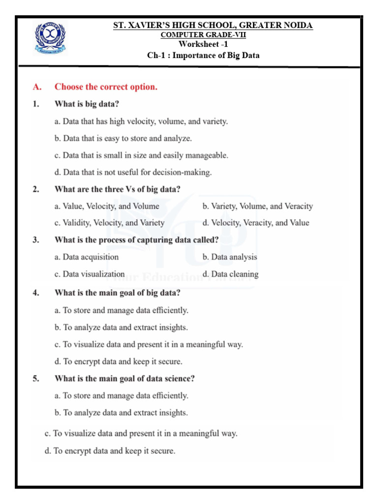 Chapter 1 Worksheet | PDF