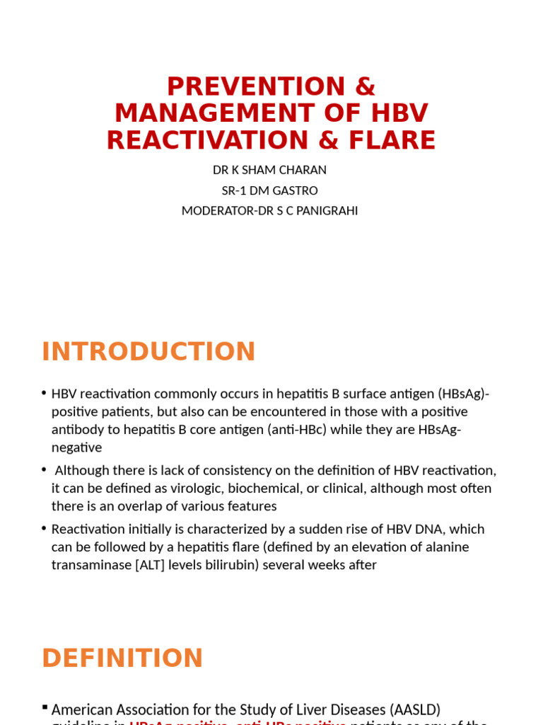 HBV Reactivation: Prevention & Management | PDF | Hepatitis B | Hepatitis