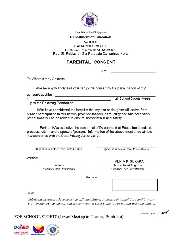 Parents Consent 2 | PDF